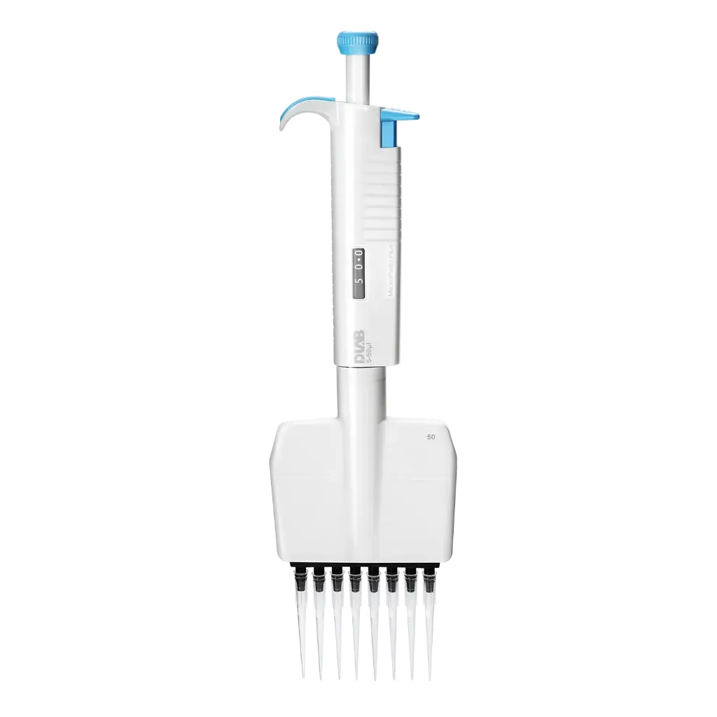 micropipeta de 8 canales digital 5-50ul, D-Lab | CIS-LAB
