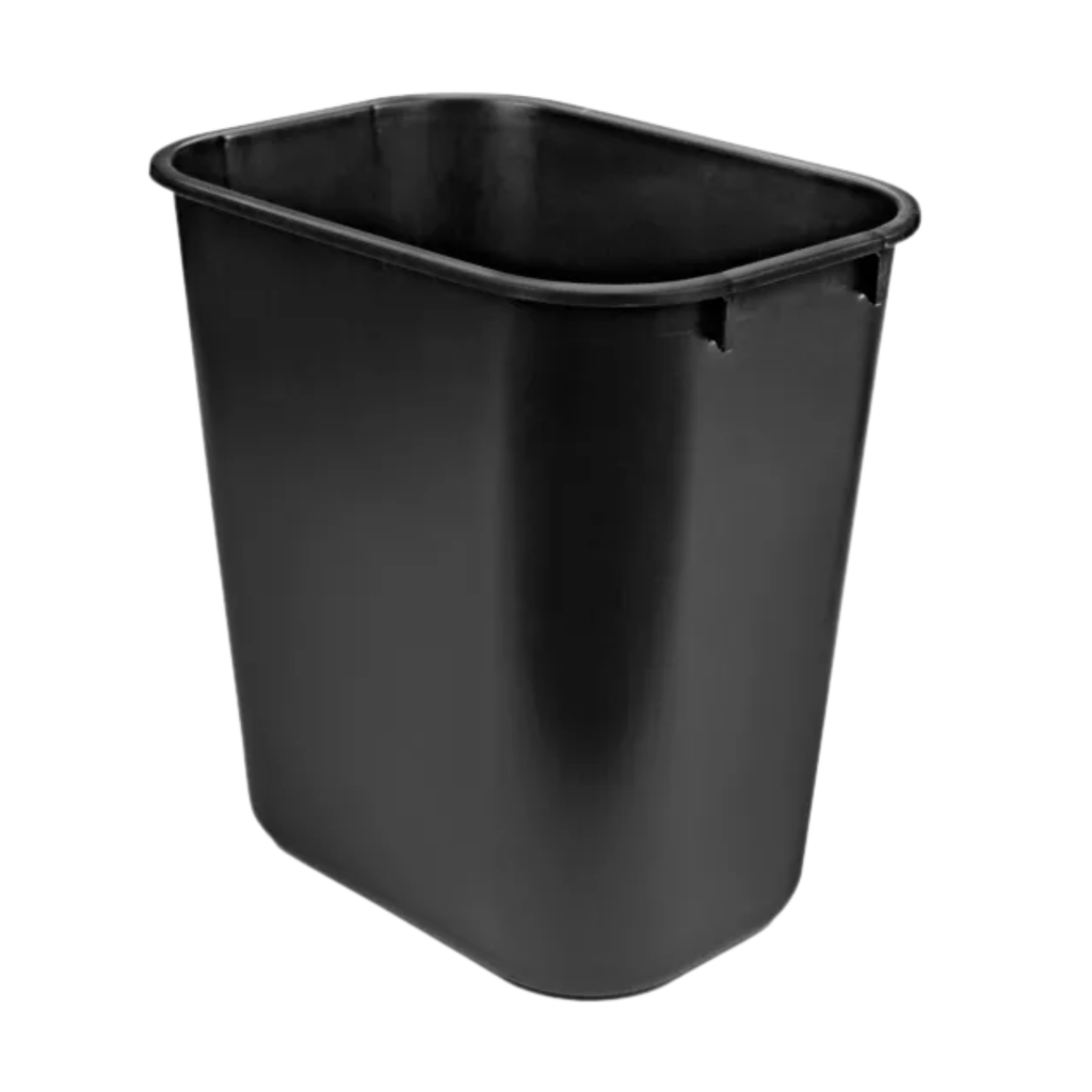 Bote De Basura Sablón Jumbo Rectangular Plástico Negro 26 Lts Cis Lab