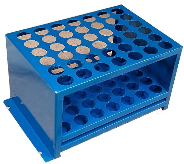 gradilla metalica para 42 tubos de 15ml | CIS-LAB